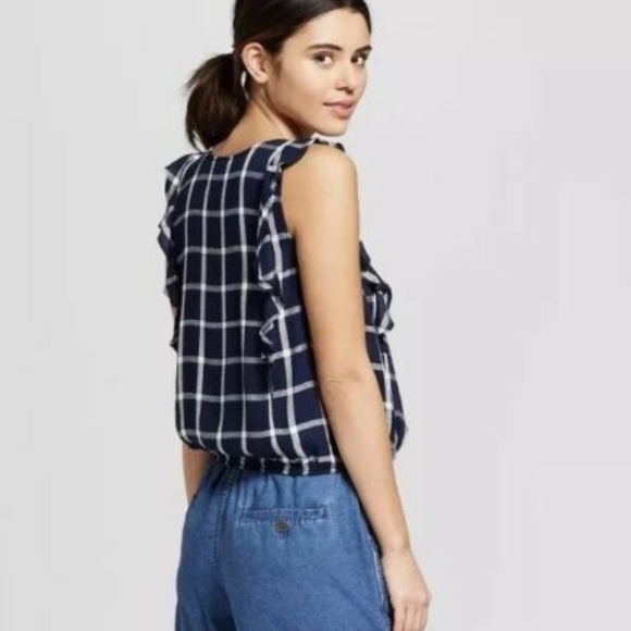 Universal Thread | Tops | Plaid Ruffle Blouse Universal Thread | Poshmark